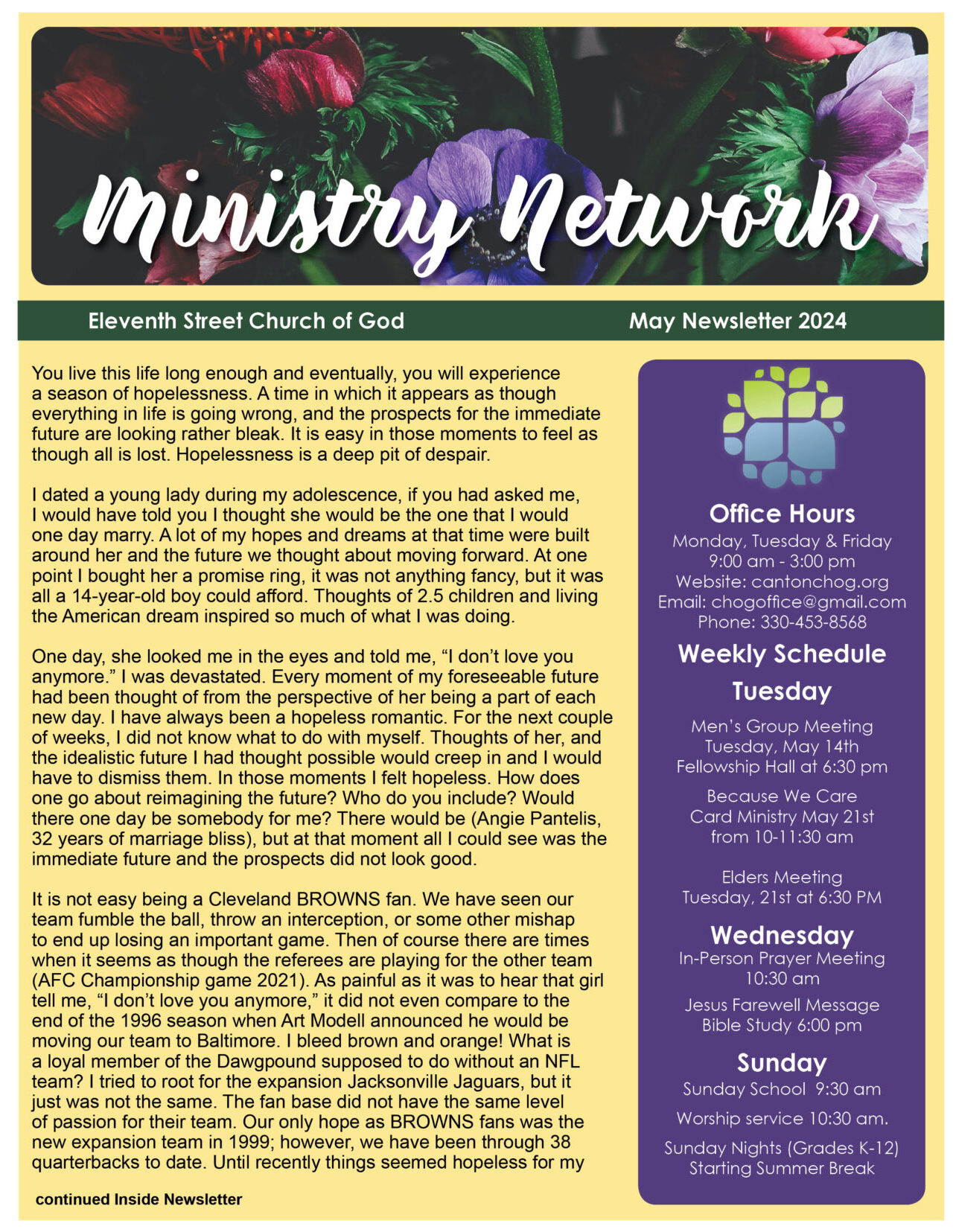 May Newsletter 2024 - Faircrest Church of God